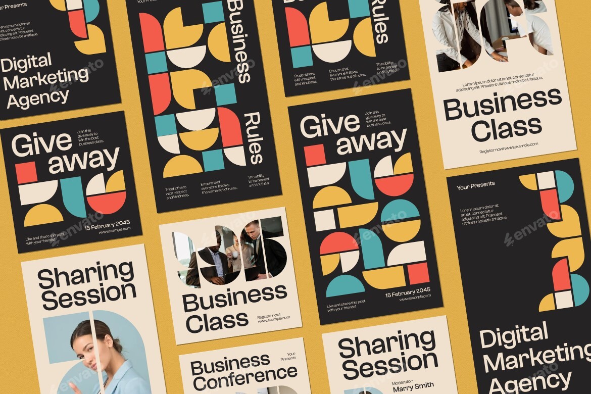 Black Cream Utilitarian Business Instagram Pack, Web Elements | GraphicRiver